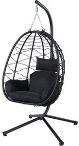 Casarredo - Komfort nábytek Závěsné houpací křeslo VIGRA/NOELA barva černá
