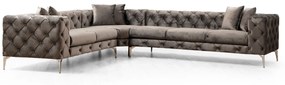 Atelier del Sofa Rohová sedací souprava Como Left - Anthracite, Antracitová