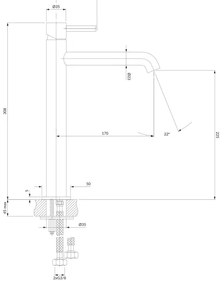 OMNIRES Y1212NI - Umyvadlová baterie Y 30,8 cm kartáčovaný nikl