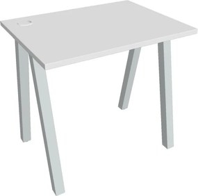 Kancelářský pracovní stůl Hobis UEA 800, bílá RAL 9016, deskabuk