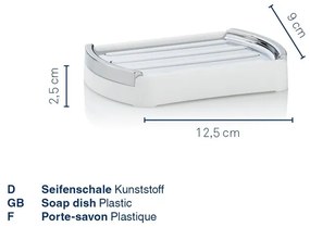 KELA Miska na mýdlo MARTA plast bílá KL-24190