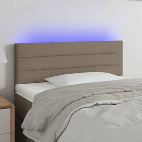 Čelo Postele S Led Modré Textil Taupe 90 x 5 x 78/88 cm