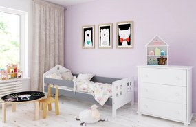BabyBeds Dětská postel POLA Velikost postele: 180x80 cm, Barevné provedení: Ořech, Úložný prostor: Ne, bez úložného prostoru Bílá