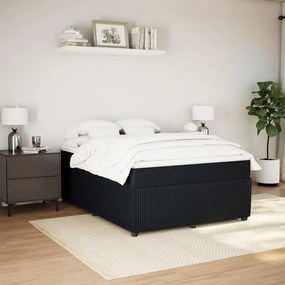 Box spring postel s matrací černá 160x200 cm samet 3285652