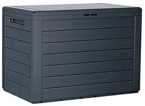 Zahradní úložný box Woodebox antracit, 190 l, 78 cm