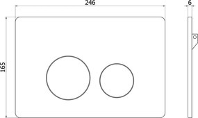 Mexen Tex 06, splachovací tlačítko z nerezavějící oceli, broušená ocel, 6106-10