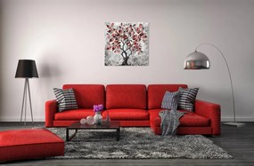 Malvis ® Obraz na stěnu Strom červený Velikost: 70x70 cm