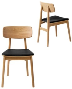 Jídelní židle Livo (38444201), imitace kůže, černá