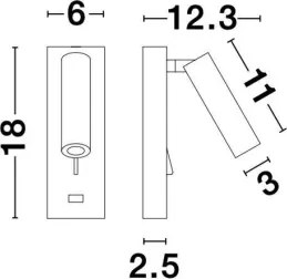 Nástěnné LED svítidlo NOVA LUCE FUSE 3W 3000K 9170101