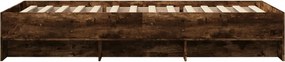 Rám postele bez matrace kouřový dub 90x190 cm kompozitní dřevo 3295706