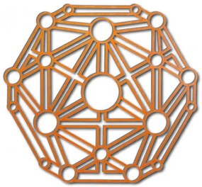 Geometrický obraz na zeď vyřezávaný z dřevěné překližky l SENTOP PR0330