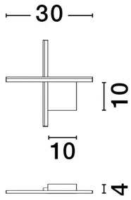 Designové nástěnné svítidlo Cross 30 zlatá