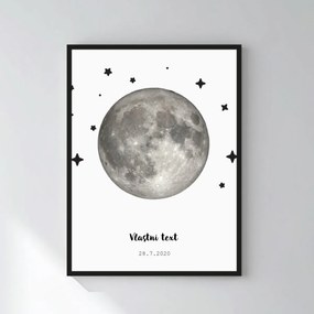 Personalizovaný magický fotoobraz v rámu - 30x40 - měsíční fáze