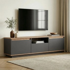 Antracitový TV stolek 160x42x30 cm Sentinel – Kalune Design
