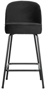 OnaDnes -20% Hoorns Černá sametová barová židle Tergi 65 cm