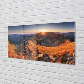 akrylový obraz Horské slunce 140x70 cm