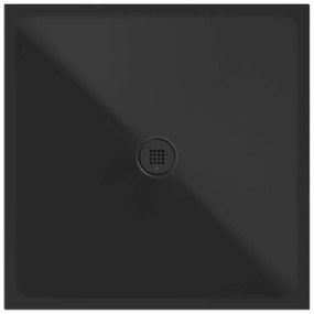 GSI Keramická sprchová vanička, čtverec 100x100x2cm, černá mat 46101026