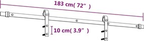 vidaXL Posuvné dveře s kováním 70 x 210 cm masivní borové dřevo [3203012]