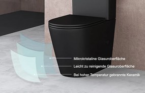design stojící klozet DOPORRO DZ108 WC - BLACK - soft close