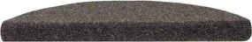 Schodové rohože samolepicí 15 ks 56x17x3 cm antracitové půlkulaté 322352
