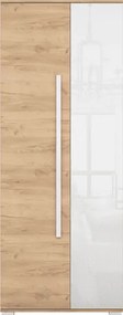 IDZ Šatní skříň LAURA, 80 cm Zlatý dub/Bílá