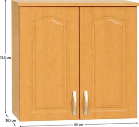 Horní skříňka, olše, LORA MDF NEW KLASIK W80 / 735