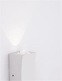 Nova Luce Venkovní nástěnné svítidlo DEWEI bílá hliník a akryl LED 2x2W 3000K 500mA 68st. IP54