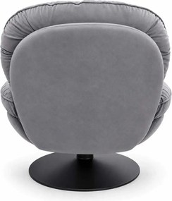 LuxuryForm DESIGN Otočné křeslo LUNA s podnožkou - šedé