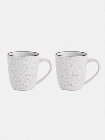 Sinsay - Sada hrnků s jemným skvrnitým vzorem – 2-pack - bílá