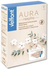 Velfont Aura nepropustné prostěradlo 90x200 cm - písková
