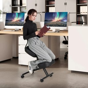 Costway Ergonomické klečící křeslo se šikmým sedákem pro úlevu od bolesti