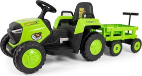 Elektrický traktor s přívěsem Rolly zelený