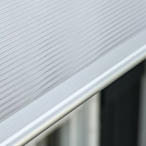 Outsunny stříška na vchodové dveře 200 x 96 x 27 cm stříška s UV ochranou, ochrana proti dešti ochrana proti slunci pro venkovní použití hliníková če…