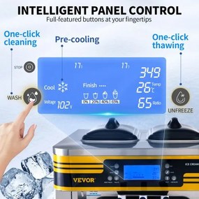 Komerční výrobník zmrzliny, výtěžnost 22-30 l/h, 2350 W
