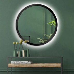 Zrcadlo Balde Black LED Rozměr: Ø 70 cm