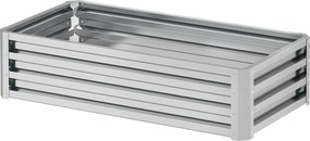 Outsunny Vyvýšený Záhon z Oceli, Studený Rám pro Růst S Otevřeným Dnem, Zahradní Box pro Rostliny 120x60x30,5 cm pro Zahradu, Balkon, Terasu, Rostlin…