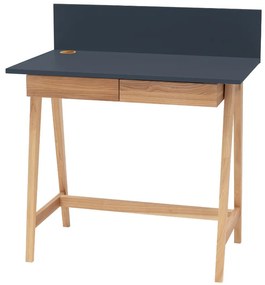 OnaDnes -20% Tmavě šedý lakovaný pracovní stůl RAGABA LUKA 85 x 50 cm
