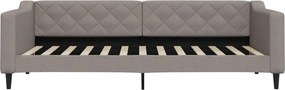 Válenda s přistýlkou a zásuvkami taupe 90 x 200 cm textil 3197465