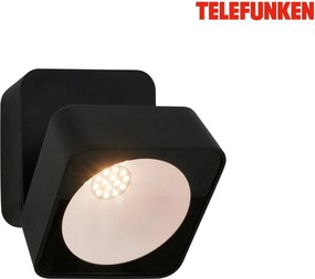 TF 322005TF TELEFUNKEN LED venkovní nástěnné svítidlo, ochrana proti stříkající vodě, bez vypínače, 3000K teplá bílá, černé - BRILONER