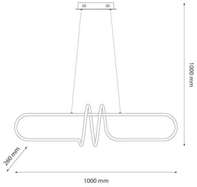 LED Lustr na lanku VERTIGO LED/54W/230V černá