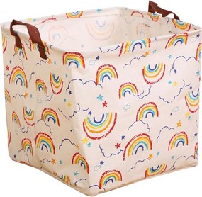 Růžový koš na hračky RAINBOW