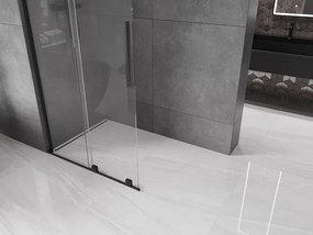 Mexen Velar L posuvná sprchová stěna Walk-in 120 x 200 cm, transparentní 8 mm, černá - 871-120-003-03-70