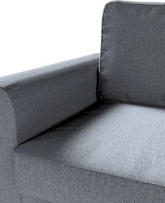 Potah na pohovku IKEA Backabro,  3-místná, rozkládací barva šedá látka pletený vzor