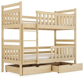 Patrová postel William, Rozměr postele: 90x190 cm, Barva: borovice