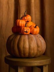 Sinsay - Dekorativní halloweenové dýně 6 ks - oranžová