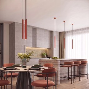 Sollux Lighting Závěsné svítidlo ARCHE 1 okrově červené