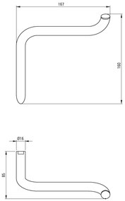 Deante Silia příslušenství, nástěnný držák wc papíru, zlatá lesklá, ADI_Z211