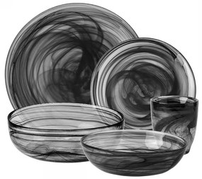 S-art - Skleněný set černý 25 ks - Elements Glass (w0067)