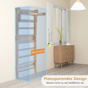 Costway Fyzioterapeutický a gymnastický žebřík s 10 pevnými příčkami Nástěnná