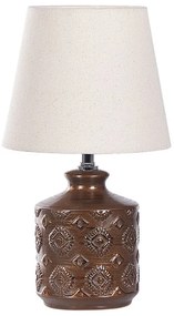 Keramická stolní lampa měděná ROSANNA Beliani